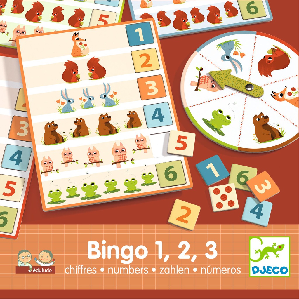 DJECO - Bingo 1, 2, 3 chiffres - 4 à 6 ans | La Cabane des Lutins